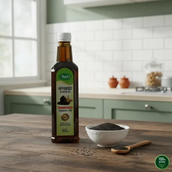Pavis Cold Pressed Sesame Oil | Pure Kerala Ellu Enna | Unrefined ...